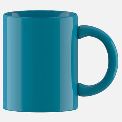 Coffee Mug Dark Blue - 3D Model by AN studio