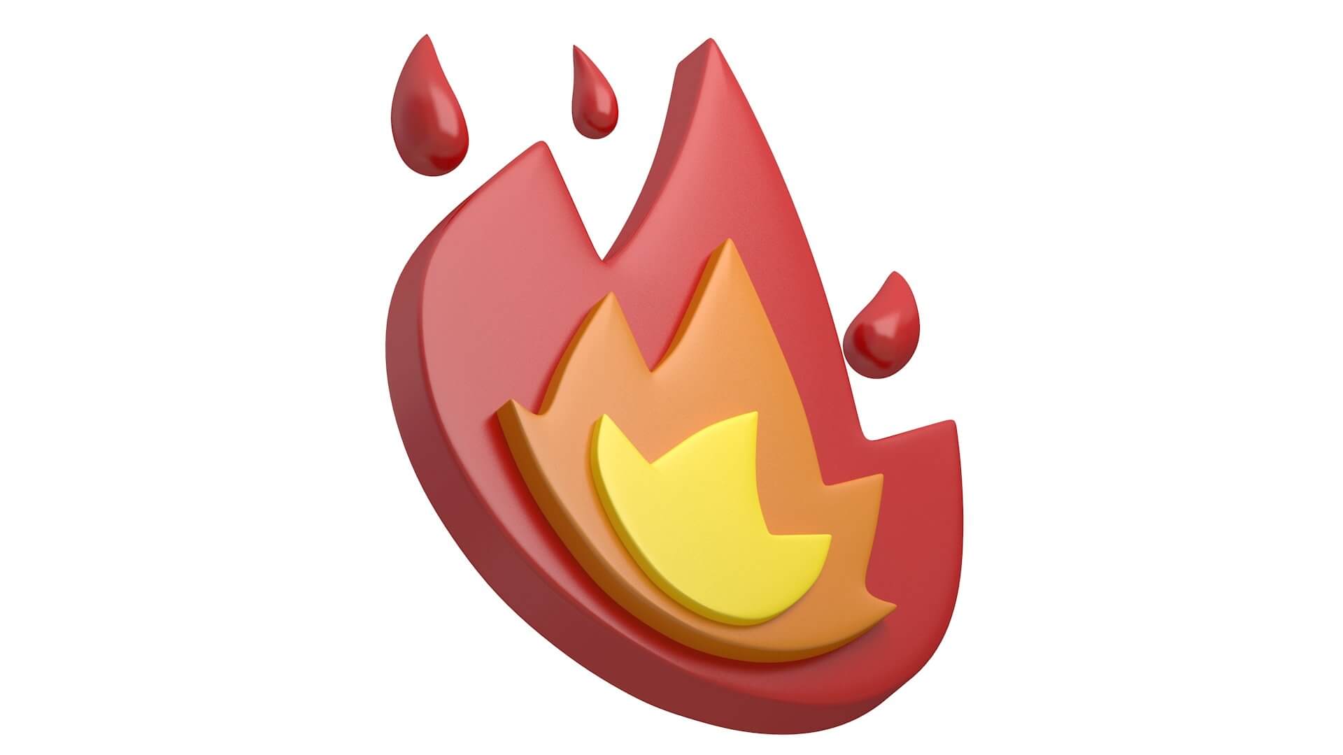 Flame Emoji - 3D Model by AN studio