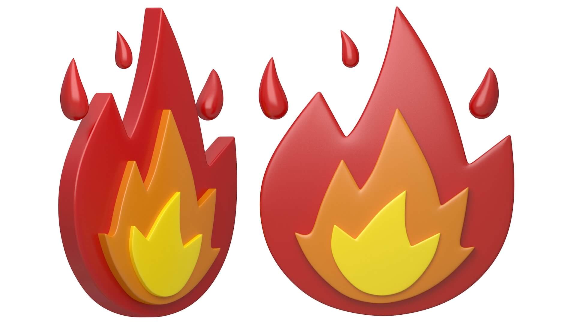 Flame Emoji - 3D Model by AN studio