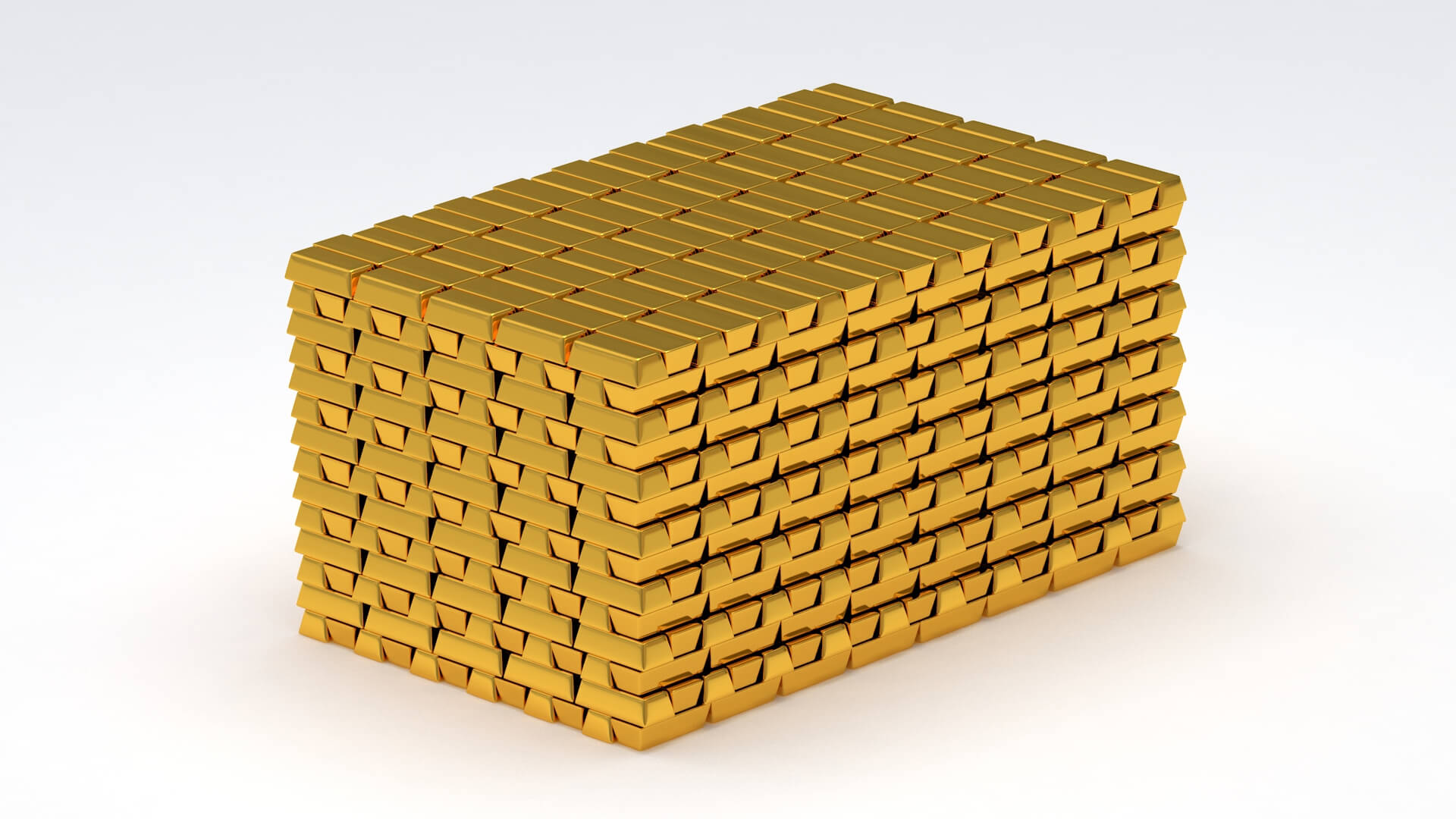 Gold Bars Stack - 3D Model by AN studio