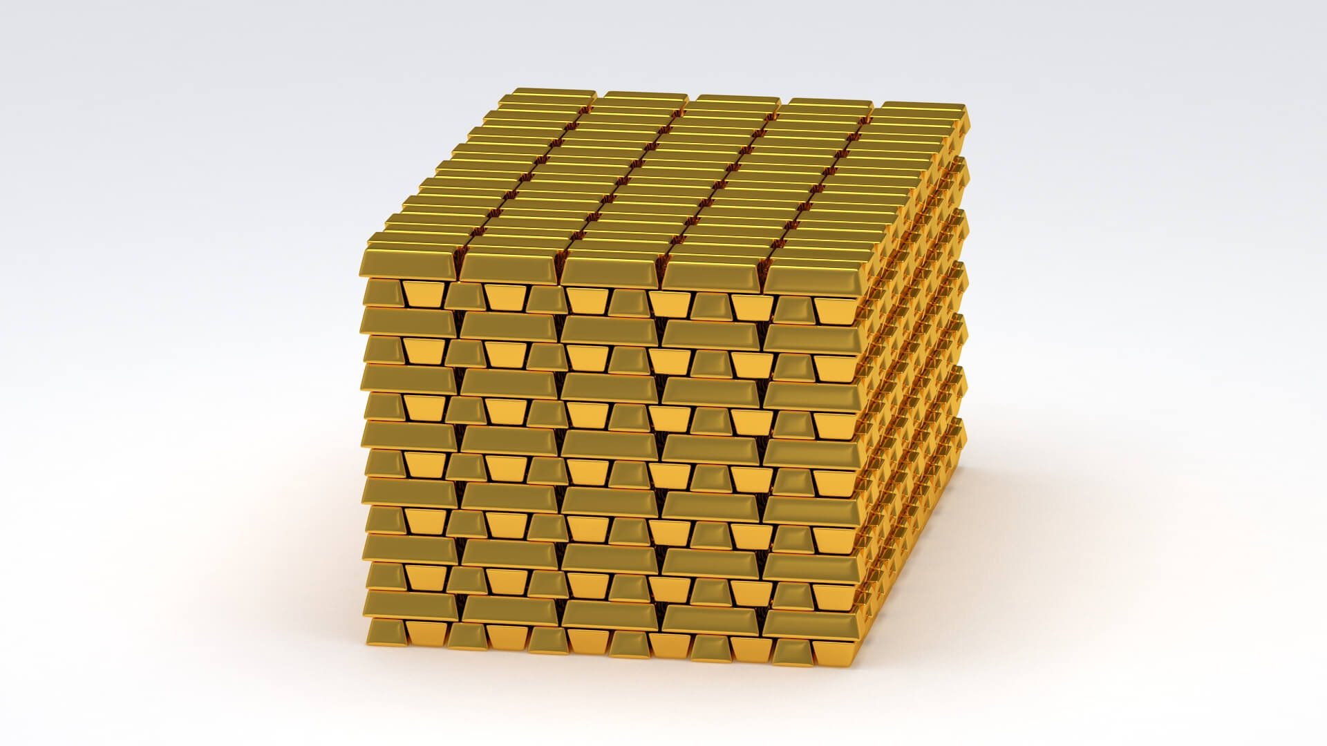 Gold Bars Stack - 3D Model by AN studio