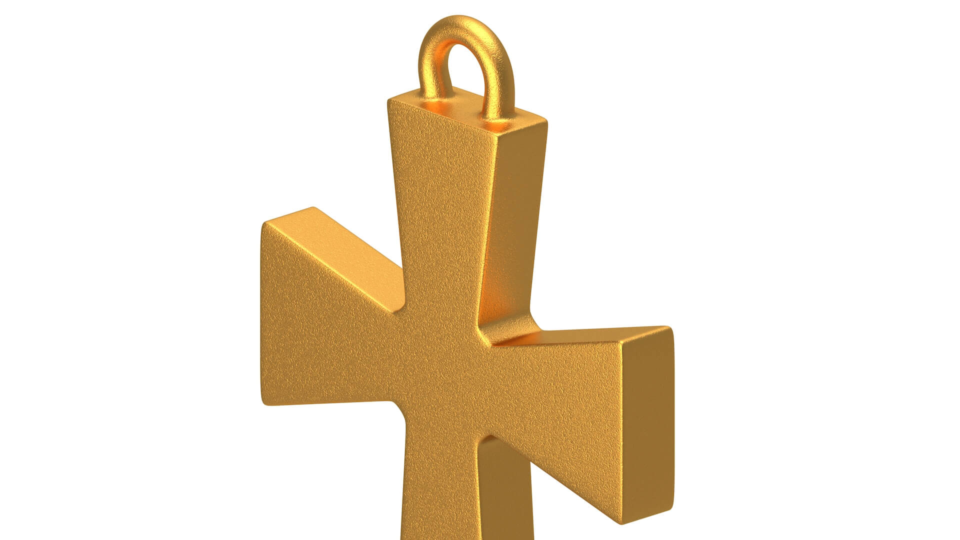 Gold Cross Pendant - 3D Model by AN studio