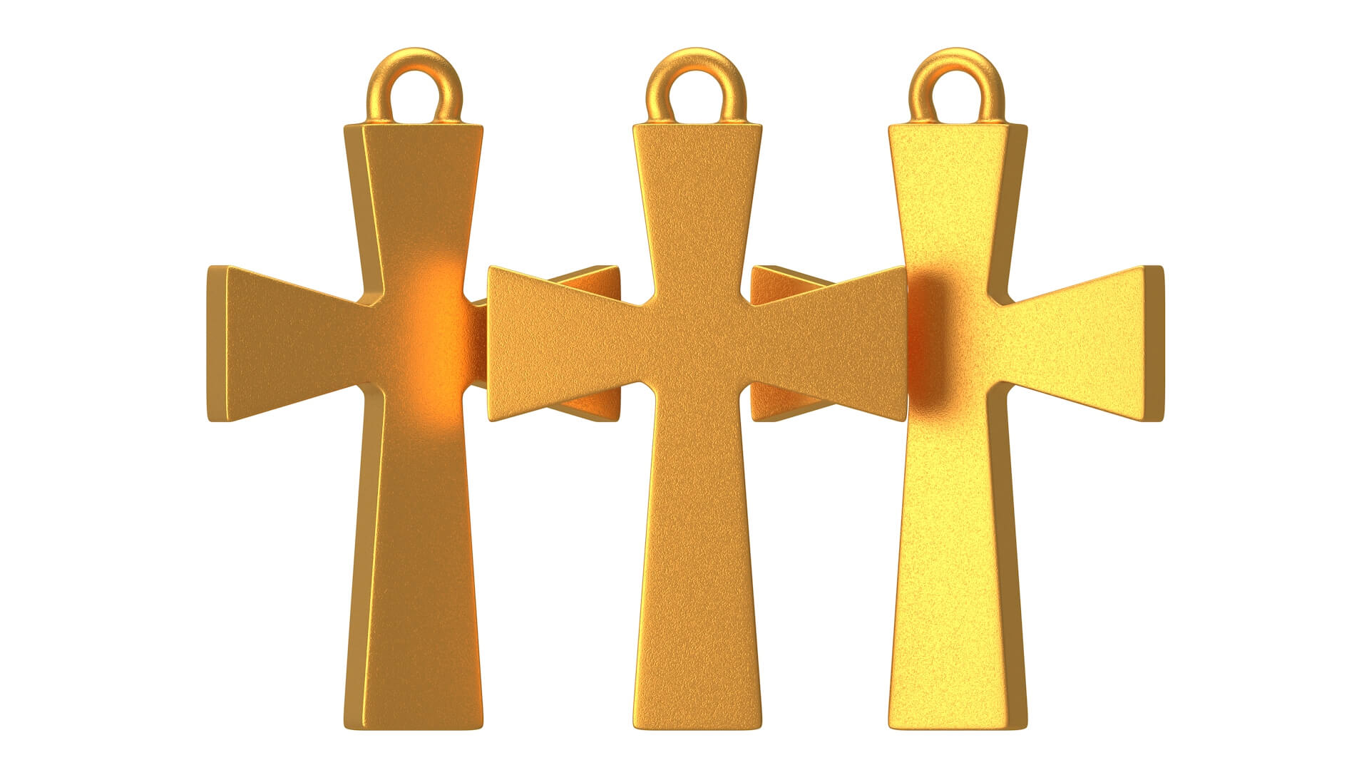 Gold Cross Pendant - 3D Model by AN studio