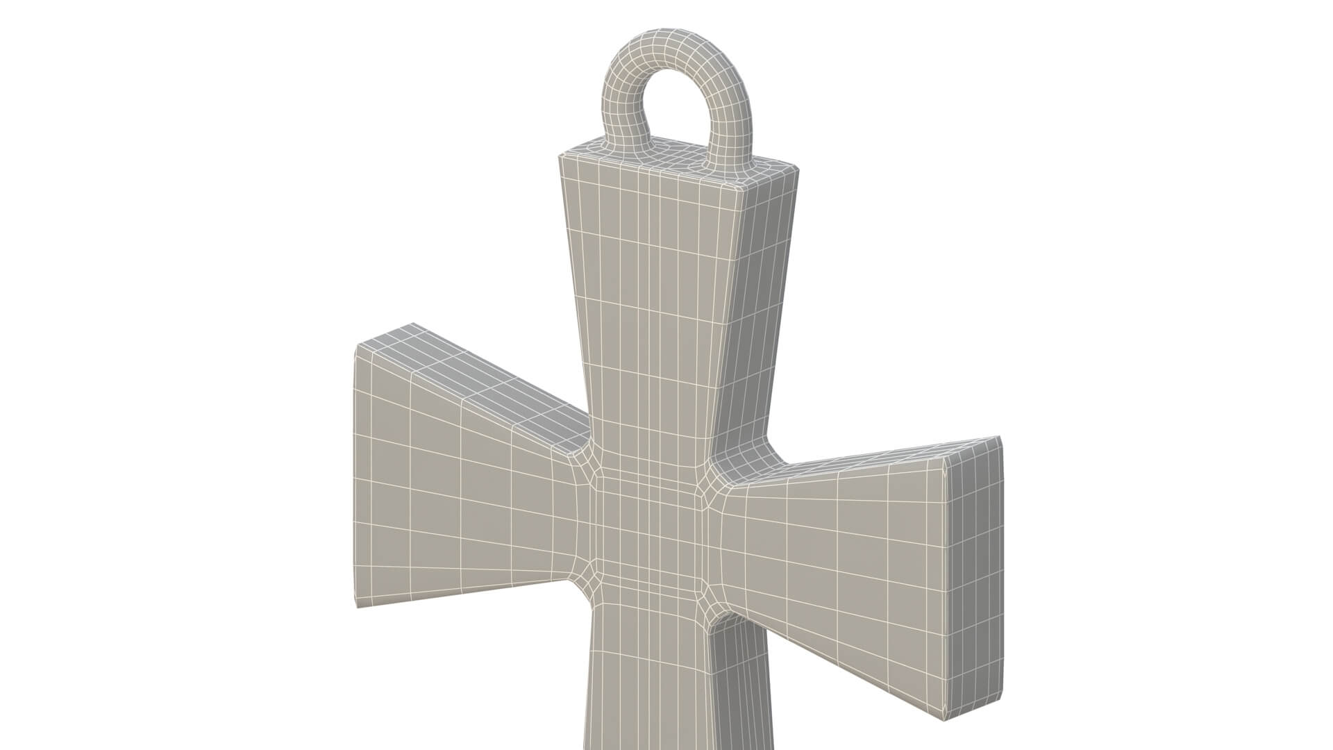 Gold Cross Pendant - 3D Model by AN studio