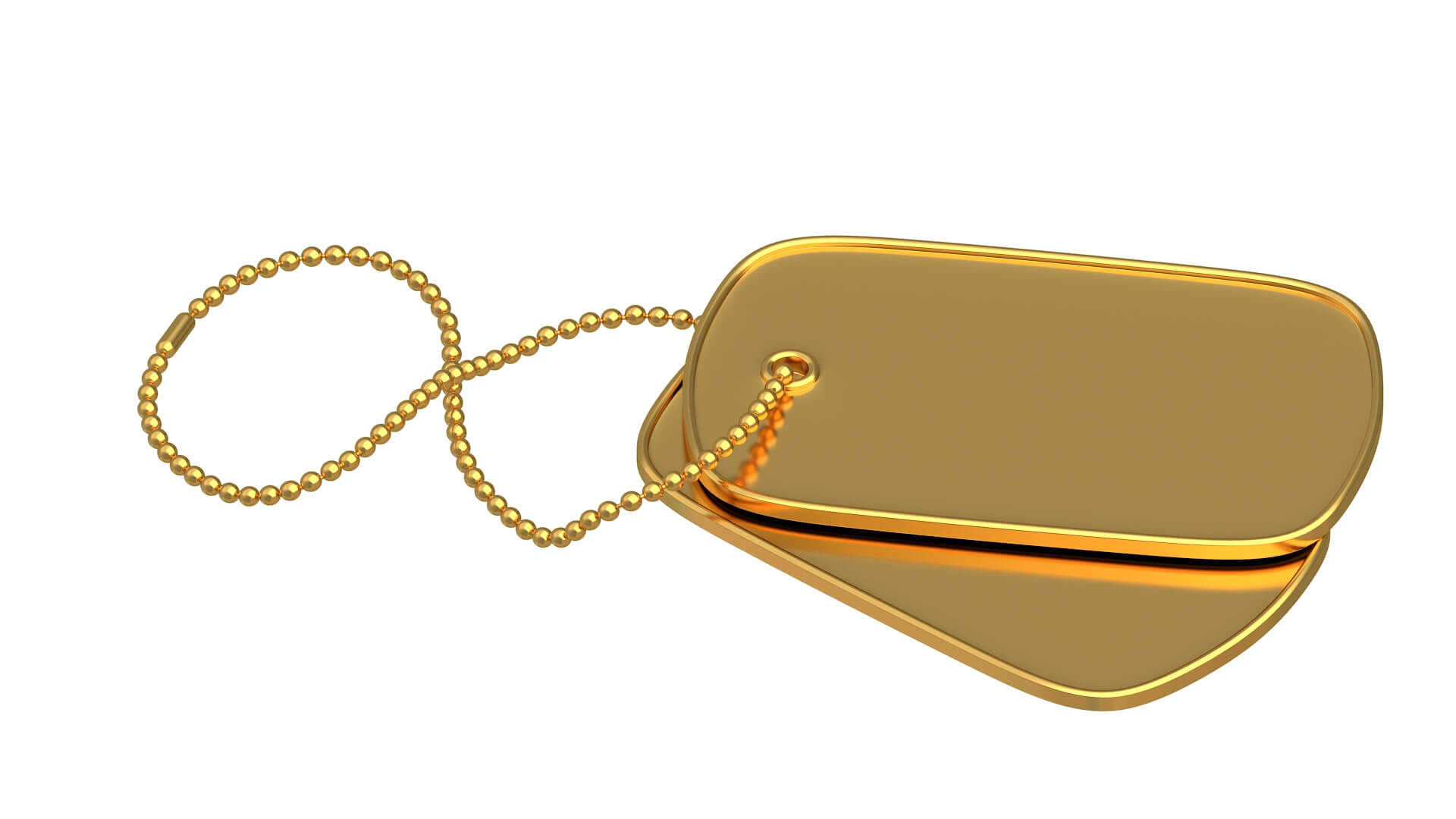 Gold Dog Tags - 3D Model by AN studio