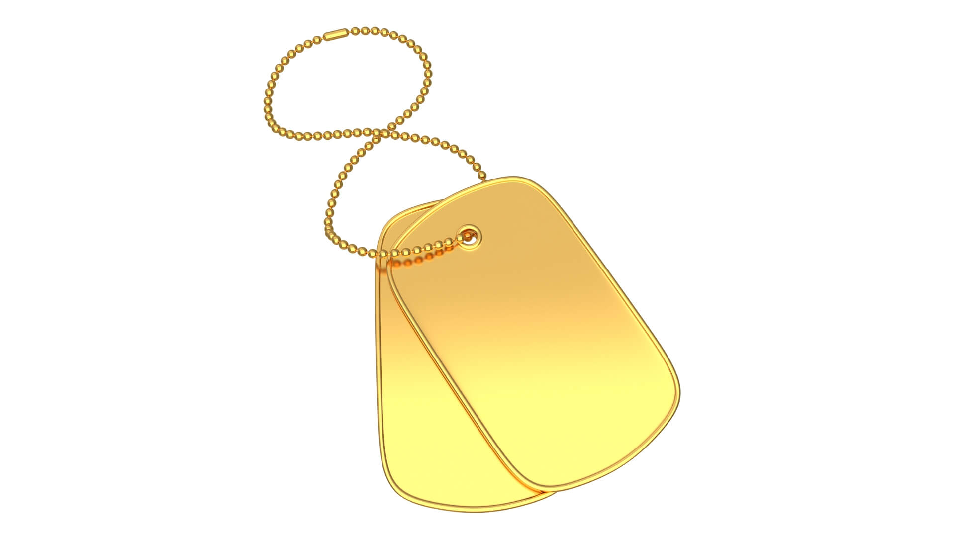 Gold Dog Tags - 3D Model by AN studio