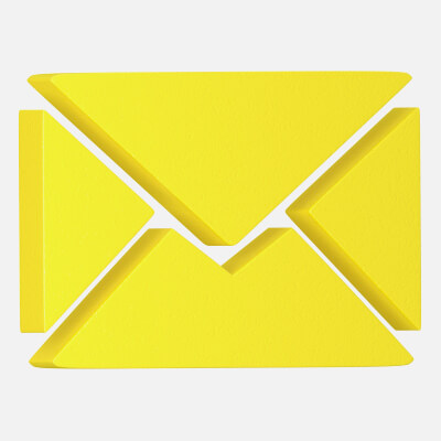 Message Letter Icon Yellow - 3D Model by AN studio