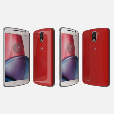 Motorola Moto G4 Red - 3D Model by AN studio