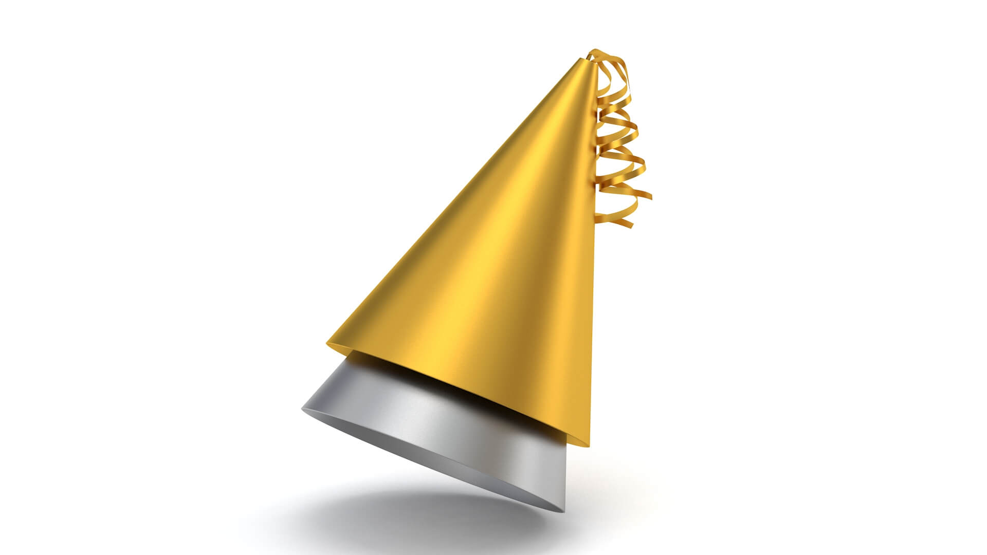Party Hat Gold and Party Hat Silver - 3D Model by AN studio