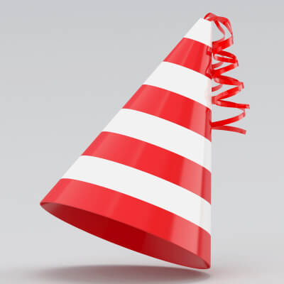 Party Hat Red 01 - 3D Model by AN studio