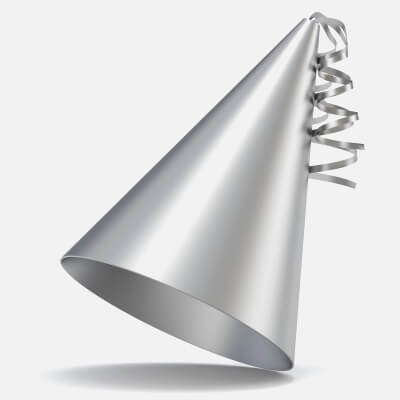 Party Hat Silver - 3D Model by AN studio