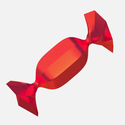 Red Wrapped Candy - 3D Model by AN studio