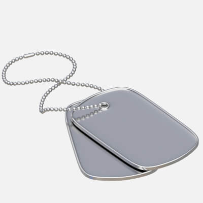 Silver Dog Tags - 3D Model by AN studio