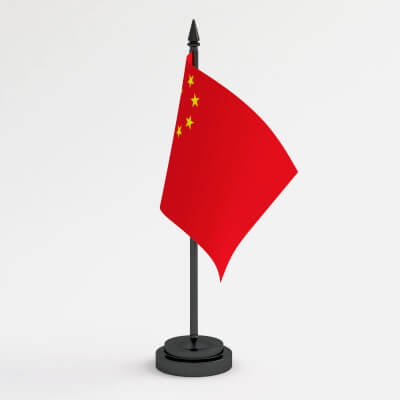 Table Flag China - 3D Model by AN studio