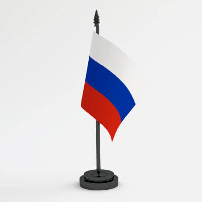 Table Flag Russia - 3D Model by AN studio