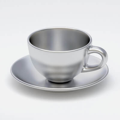 Tea Cup Silver - 3D Model by AN studio
