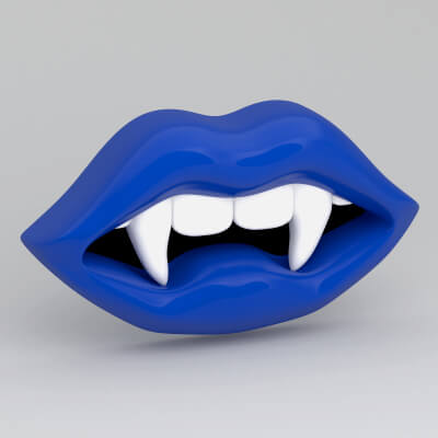 Vampire Blue Lips - 3D Model by AN studio