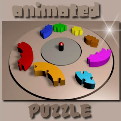 Animated Puzzle Intro - 3D Model by AnabaGate