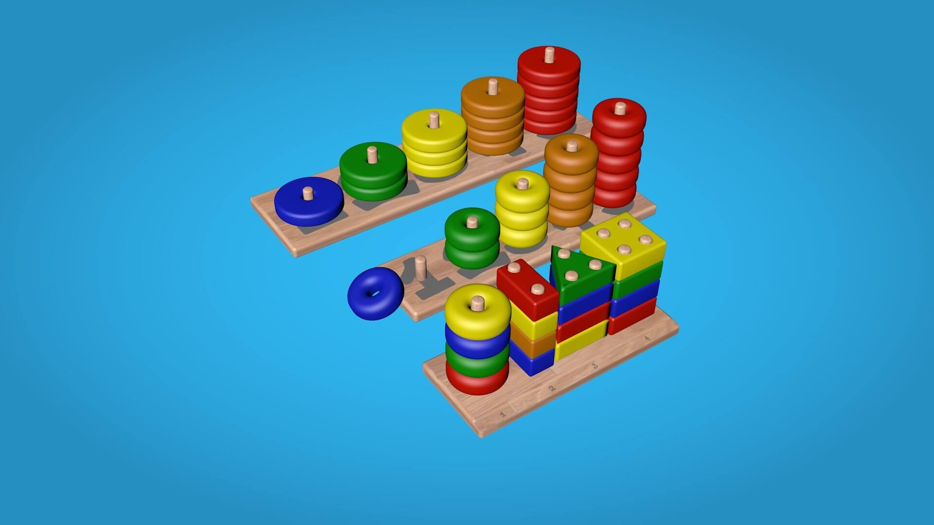 Color & Numbers Toy - 3D Model by AnabaGate