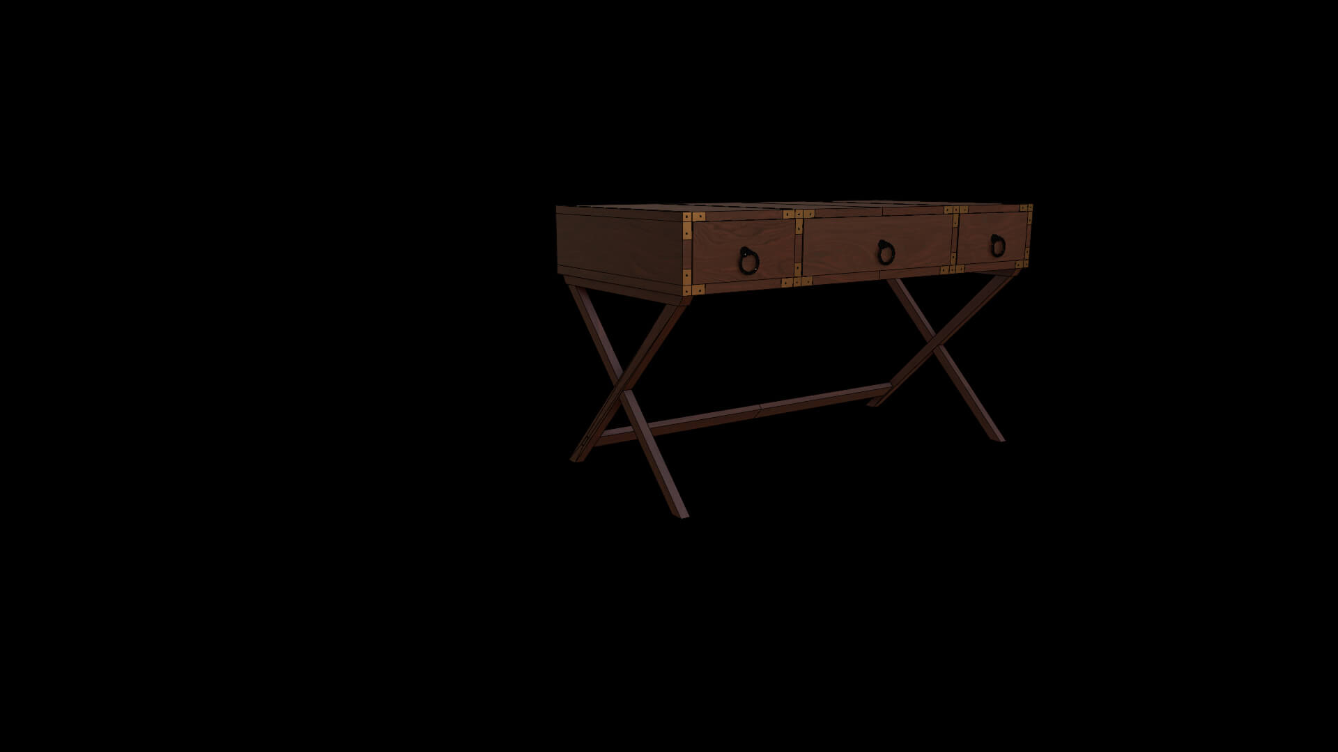 Writing Desk Aerilyn 40-5 3D Model by anak10da