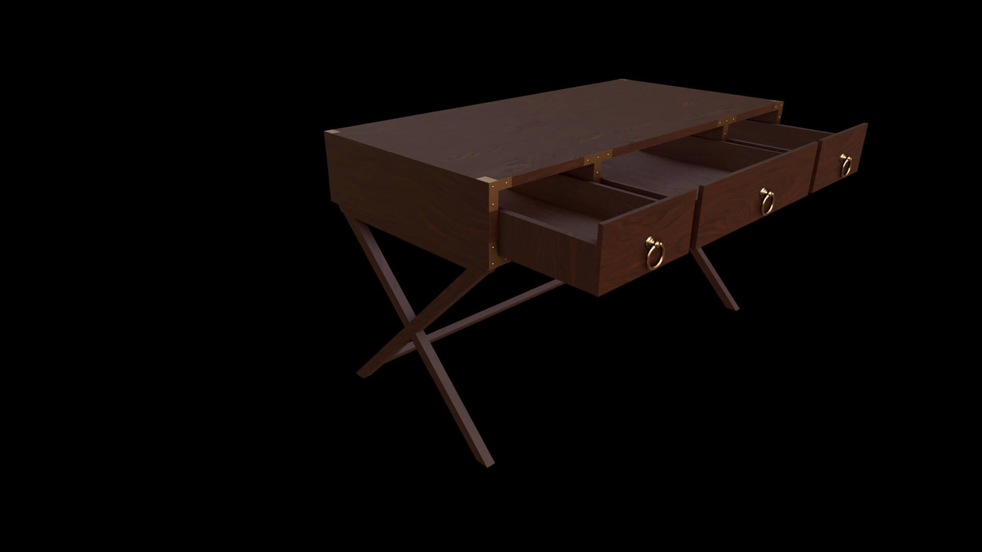 Writing Desk Aerilyn 40-5 3D Model by anak10da