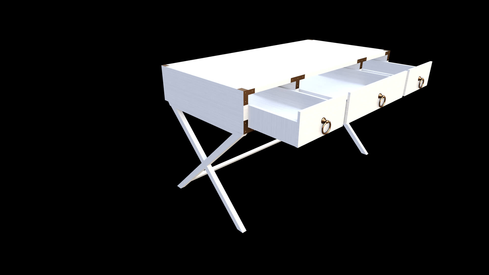 Writing Desk Aerilyn 40-5 3D Model by anak10da
