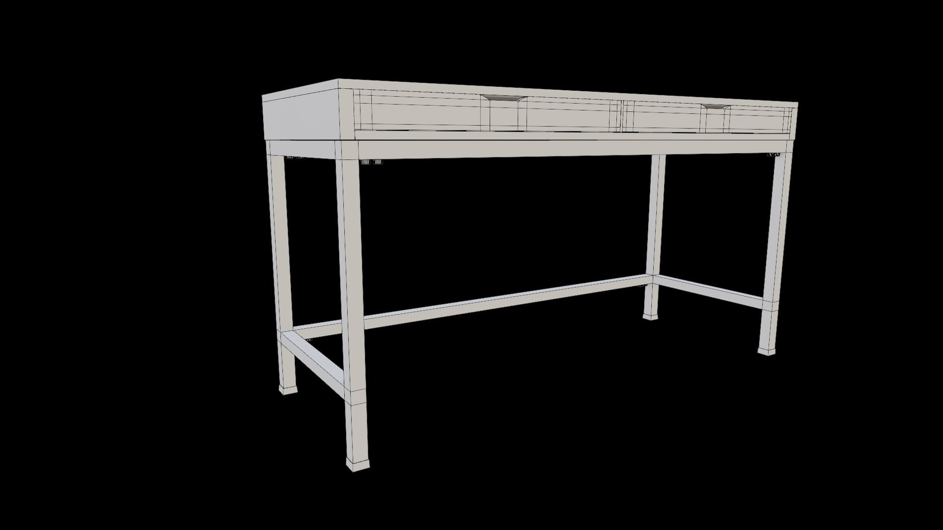 Desk 2 - Low Poly Desk 3D Model by anak10da