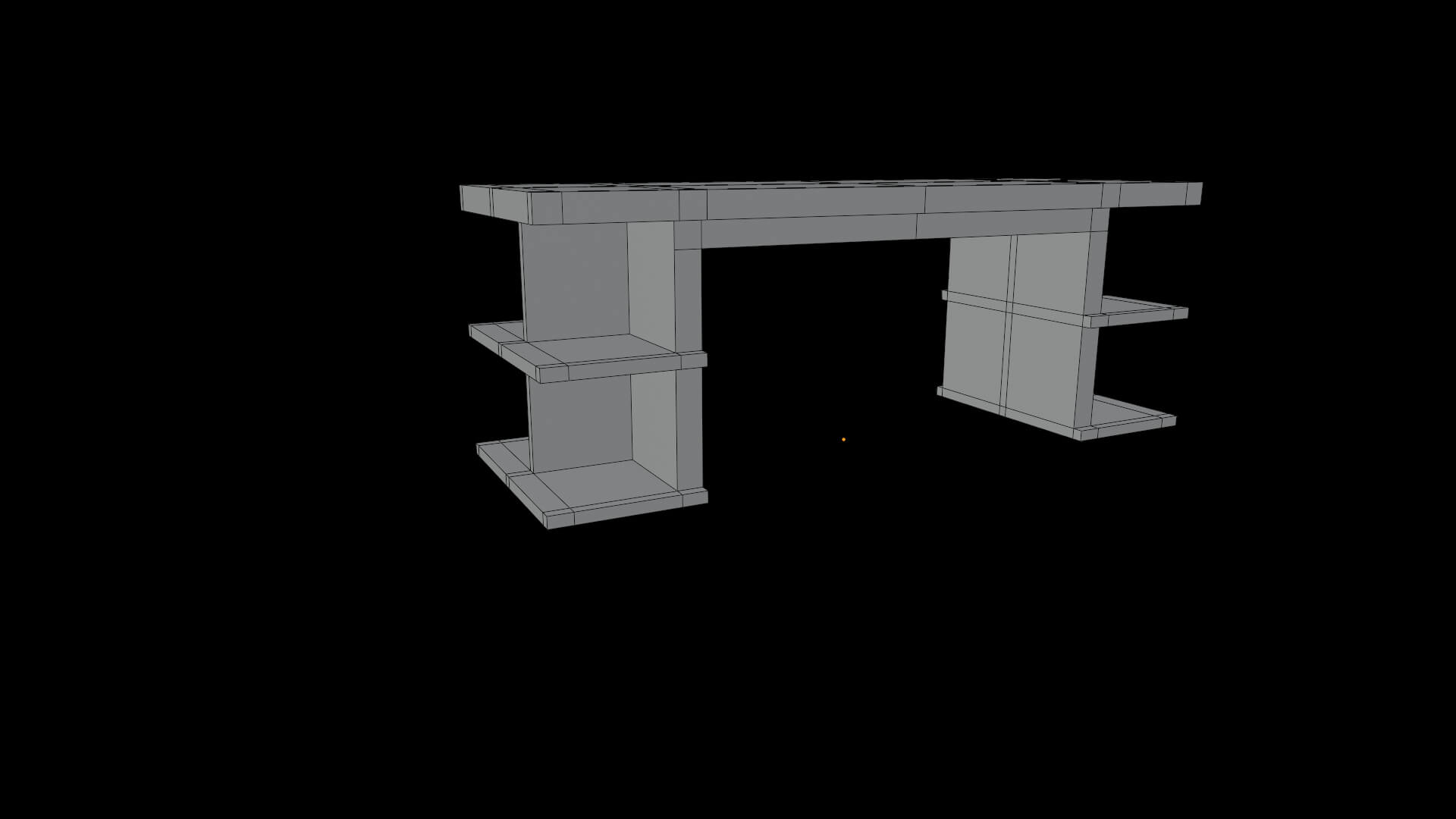 Desk-5 3D Model Low Poly by anak10da