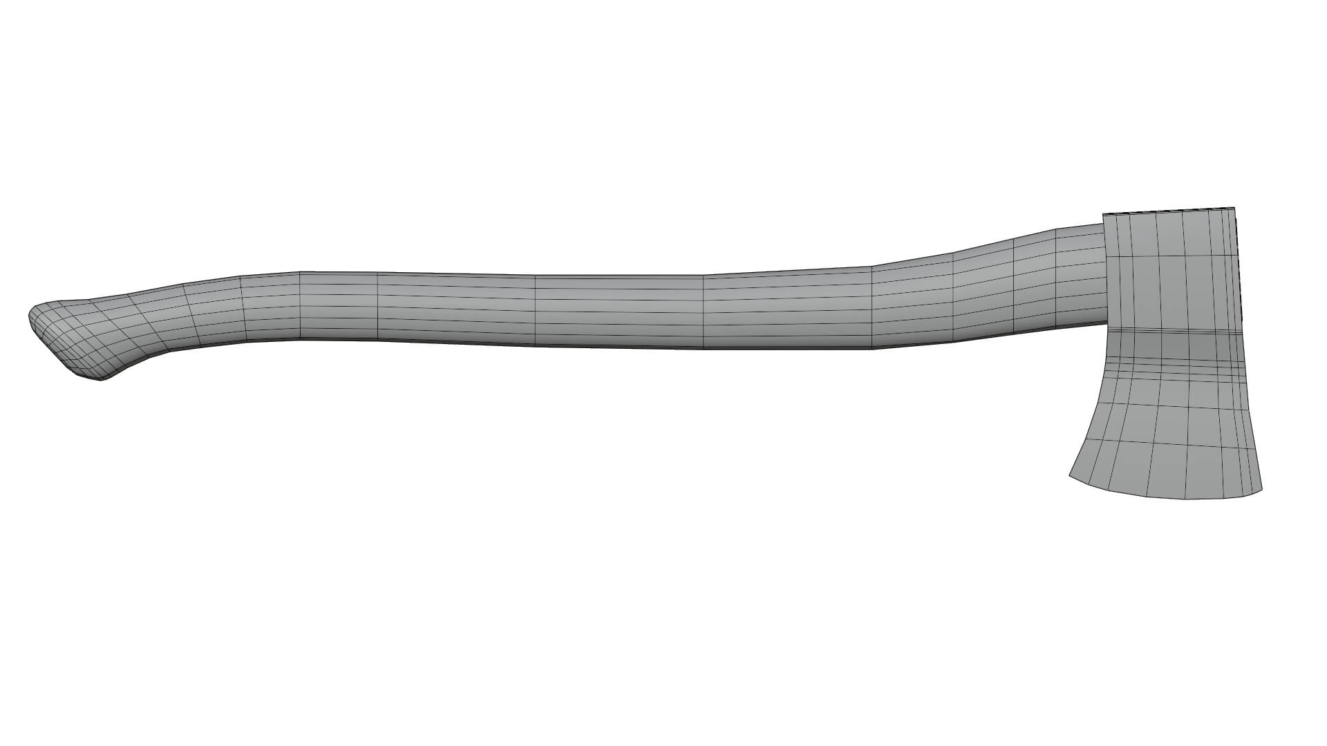 Wooden Ax Low Poly - Free 3D Model by anak10da