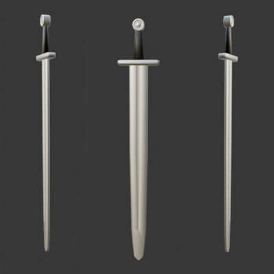 Simple Medieval Sword - 3D Model by Analfuerza