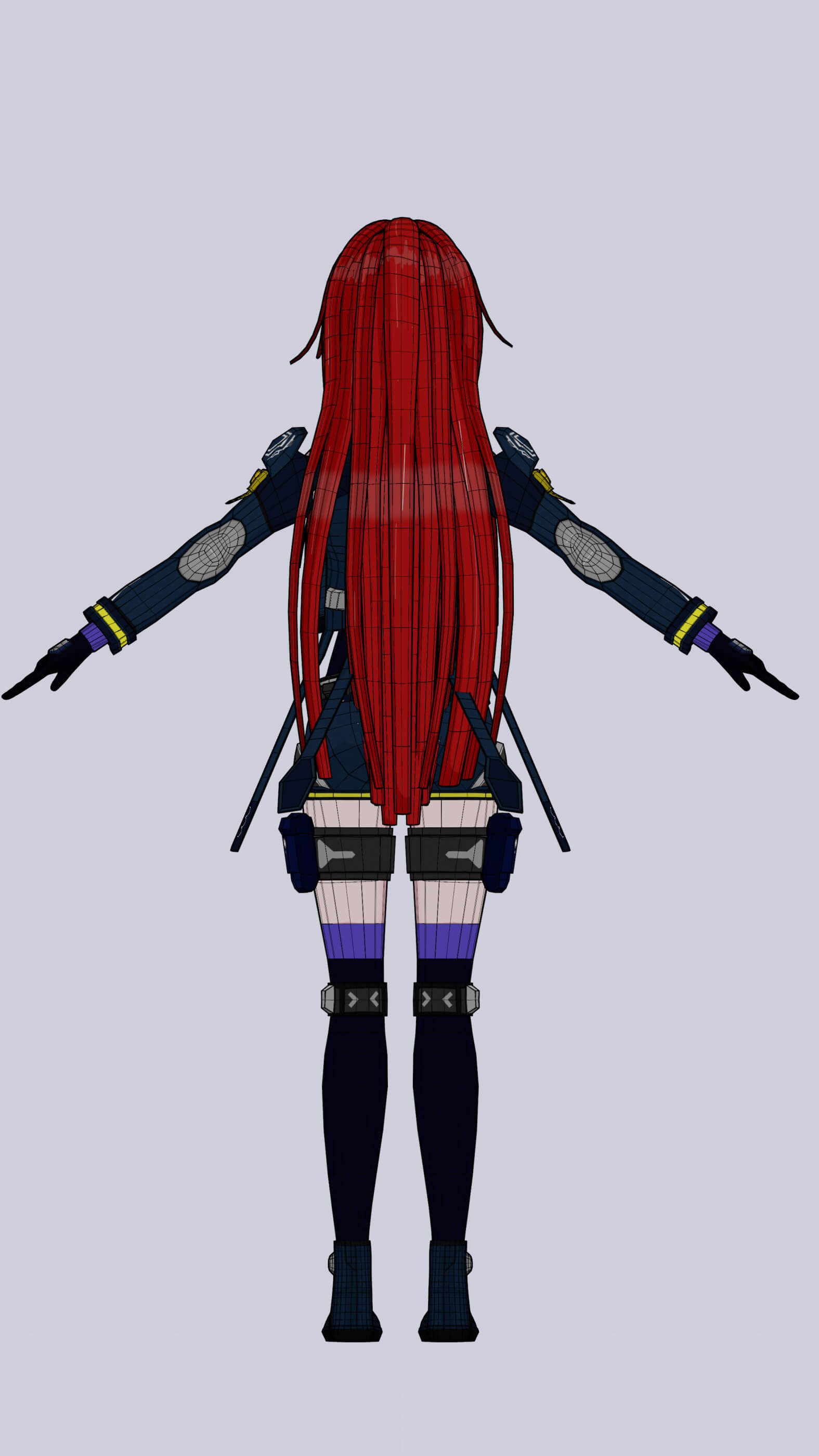 Anime Girl Codename : Ignis - 3D Model by anantama