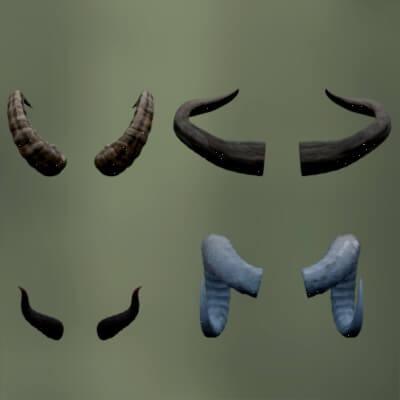 Genesis 9 Horns - Free Daz Content by AnasSecret