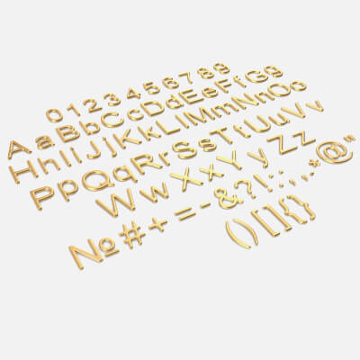 Alphabet Gold 1 - 3D Model by Andrei_Shukan