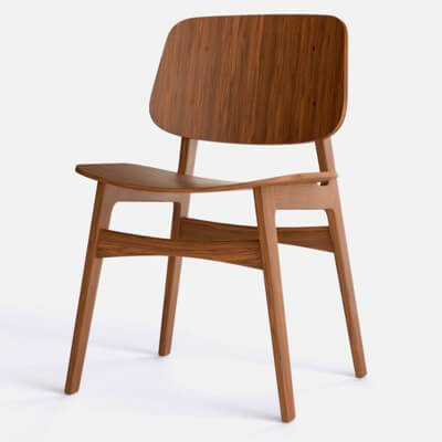 Soborg Wooden Chair Color 04 - Free 3D Model by andrey_ryzhko