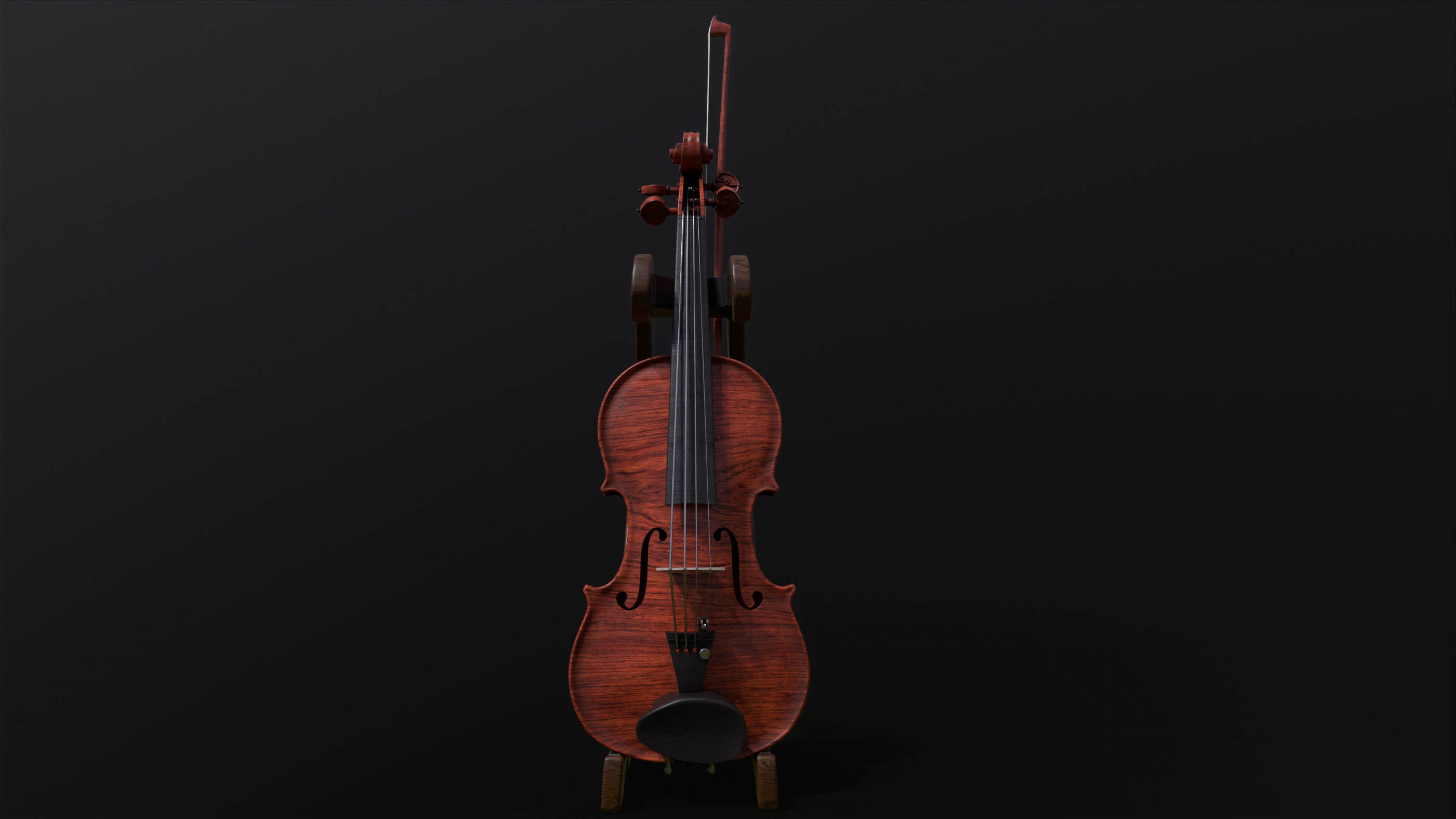 High-Polygonal Violin Model by Andrey89