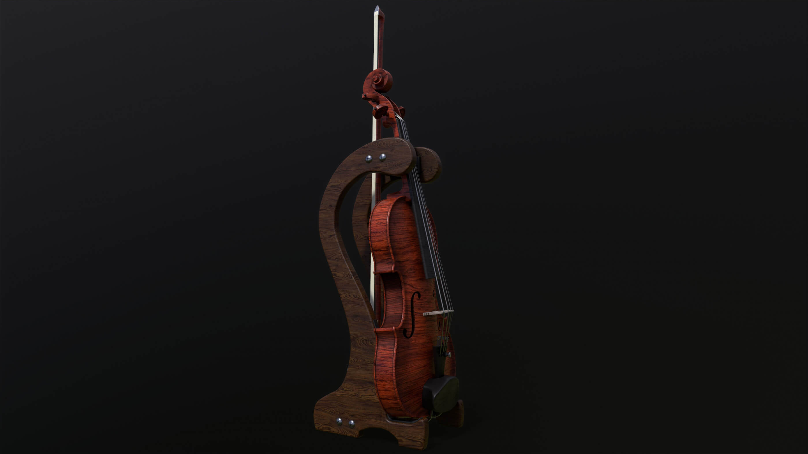 High-Polygonal Violin Model by Andrey89