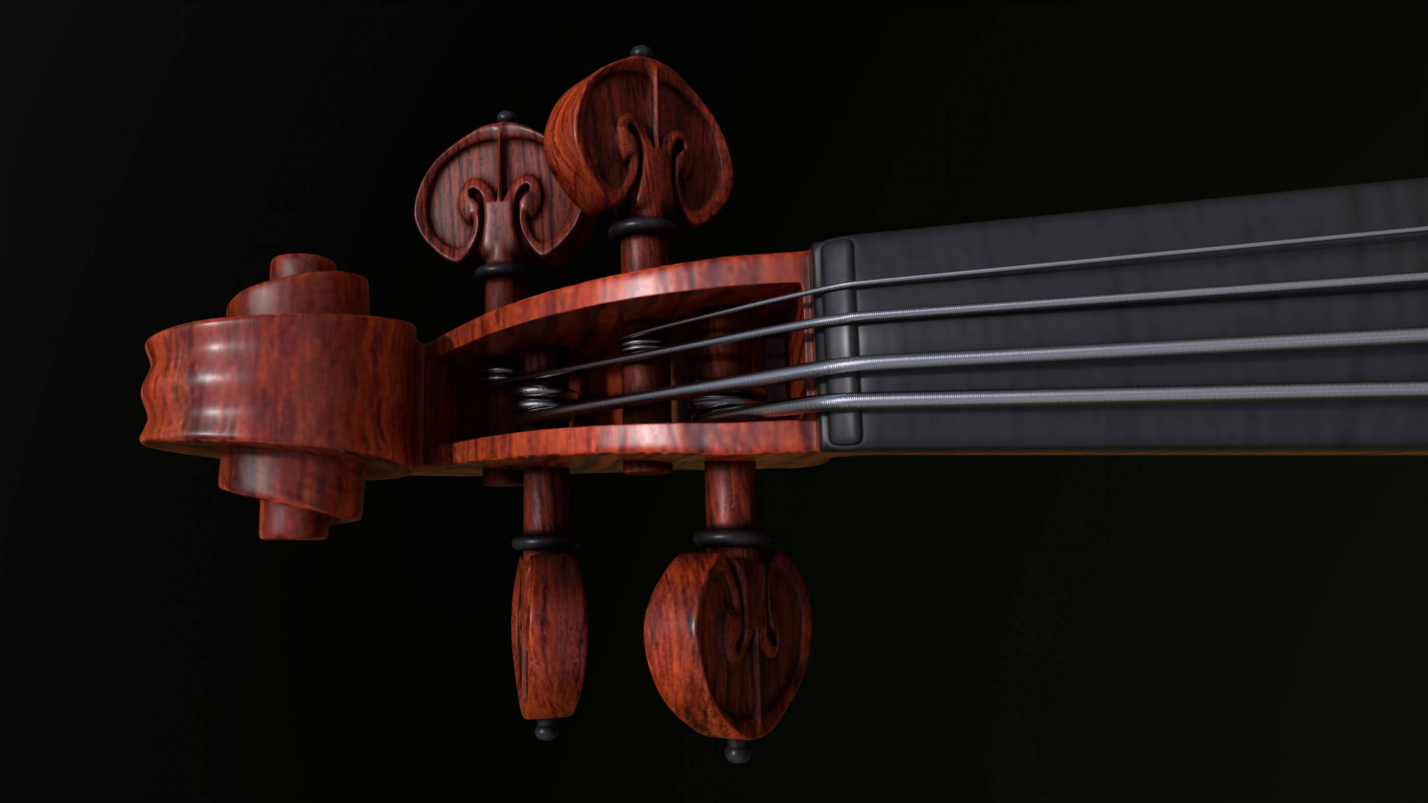 High-Polygonal Violin Model by Andrey89