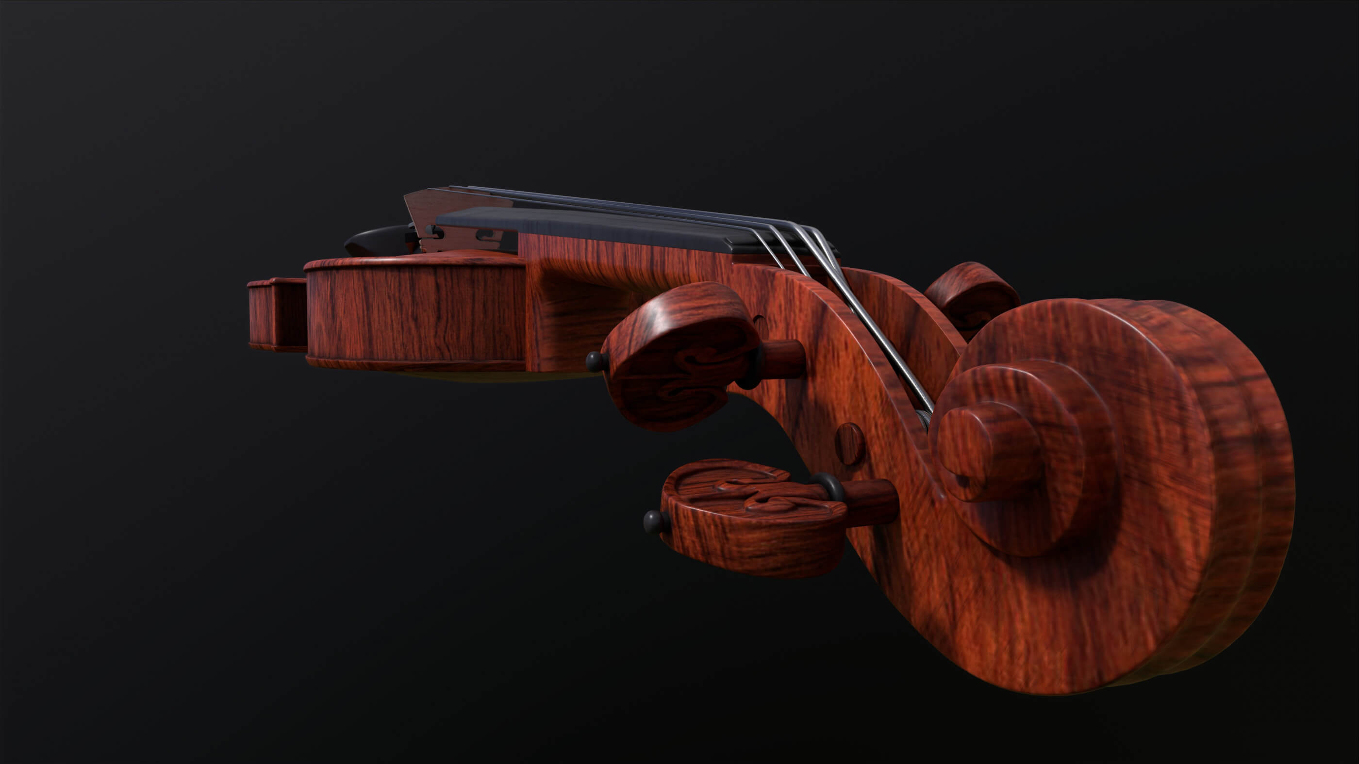 High-Polygonal Violin Model by Andrey89