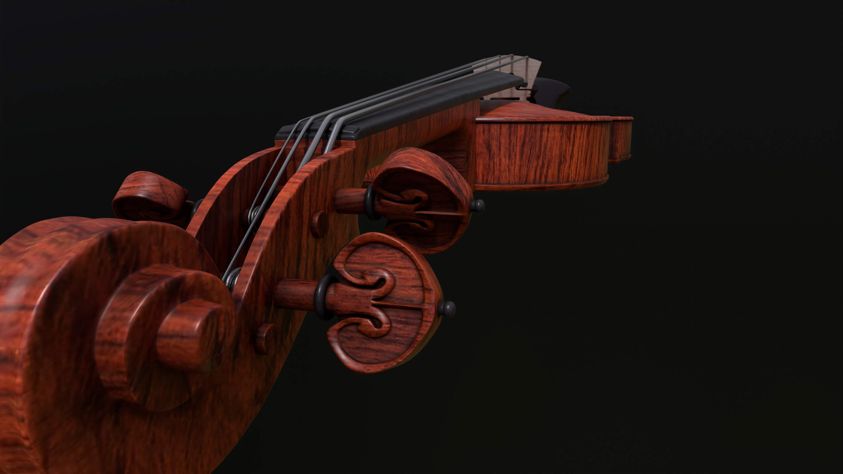 High-Polygonal Violin Model by Andrey89