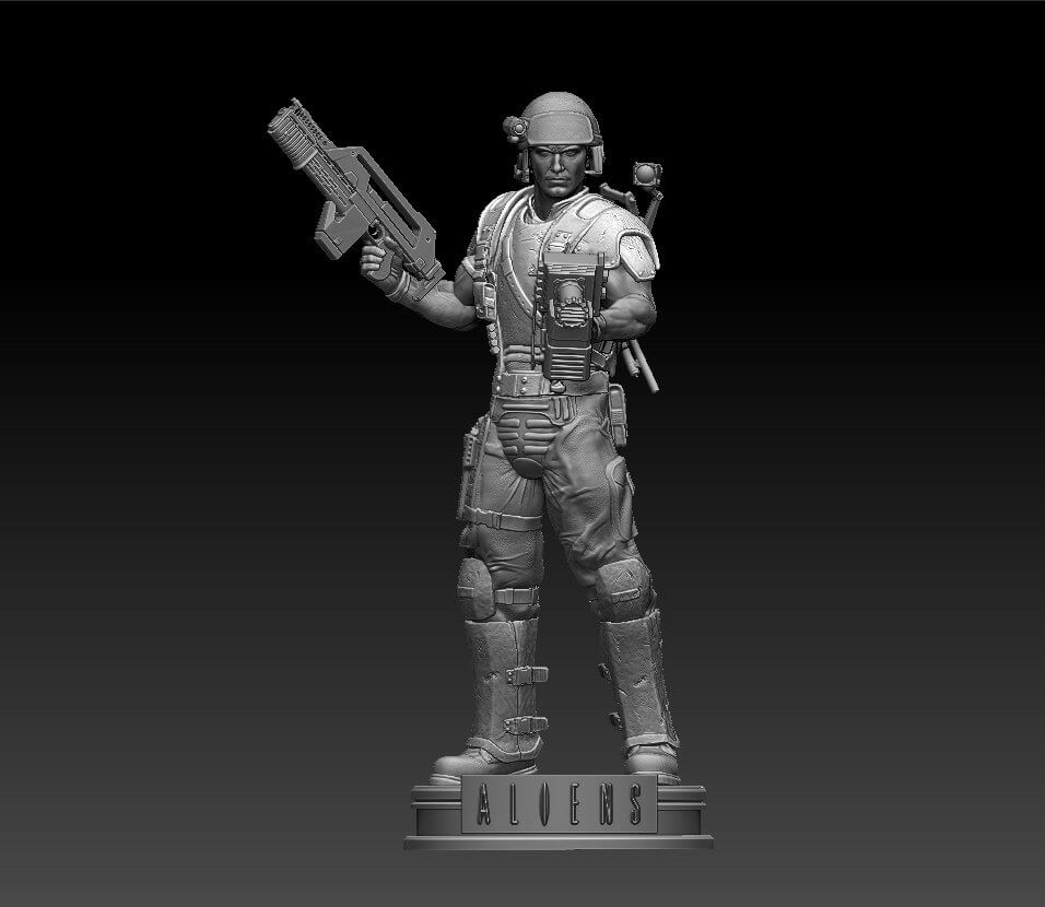 Aliens Soldier - 3D Print Model by Andreyad77