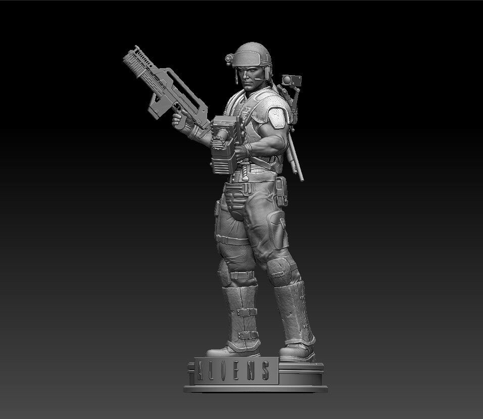Aliens Soldier - 3D Model by Andreyad77