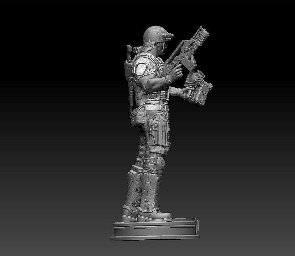 Aliens Soldier - 3D Model by Andreyad77