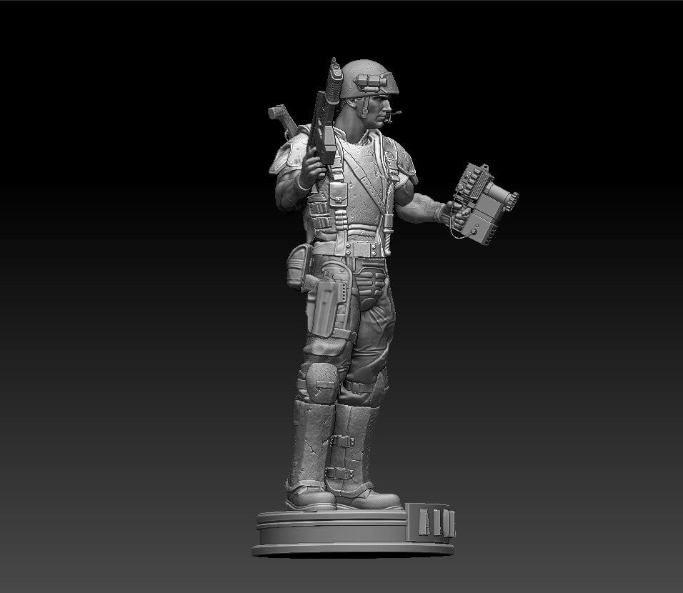 Aliens Soldier - 3D Model by Andreyad77