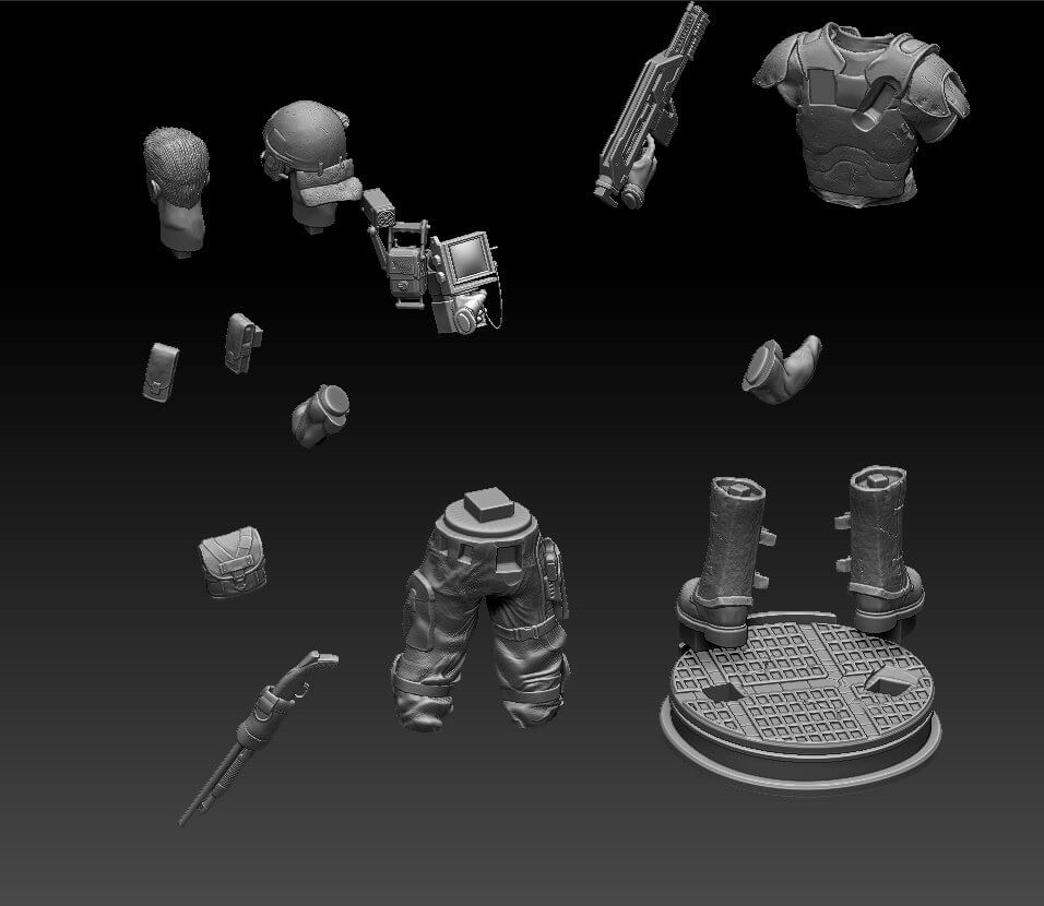 Aliens Soldier - 3D Model by Andreyad77