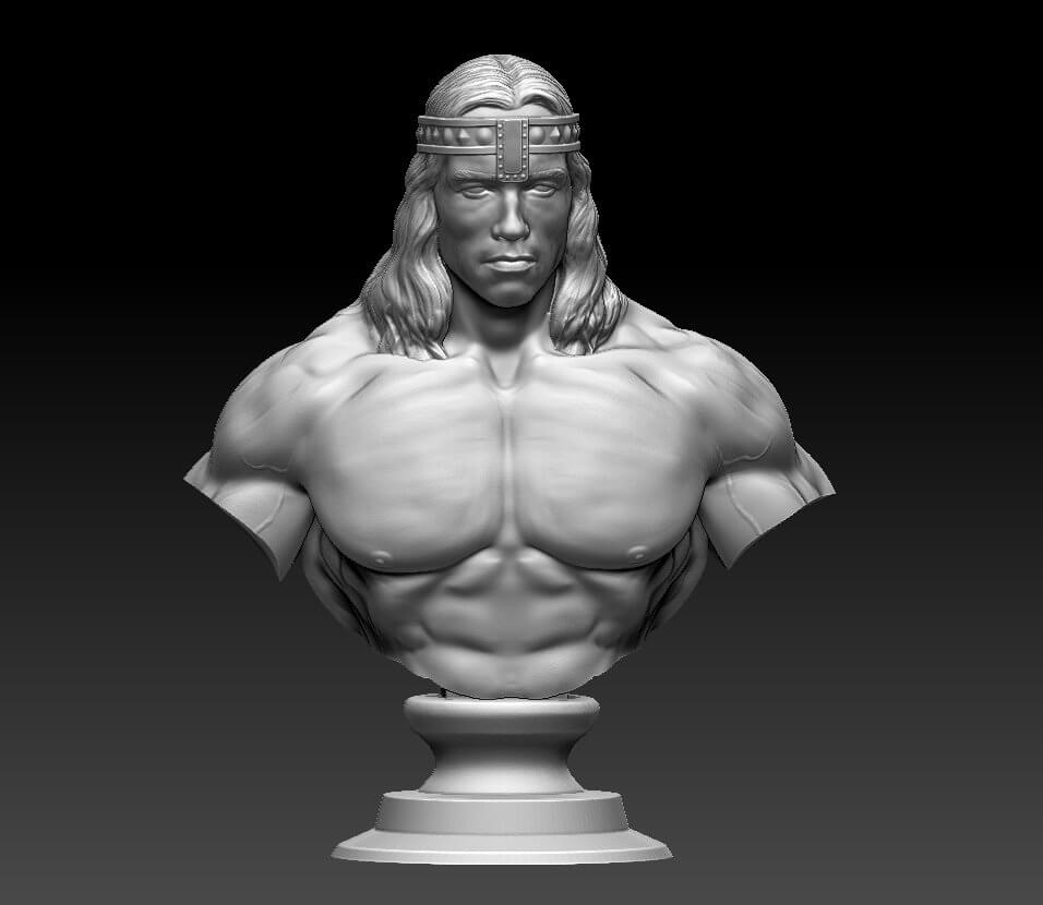 Conan Bust - 3D Model by Andreyad77