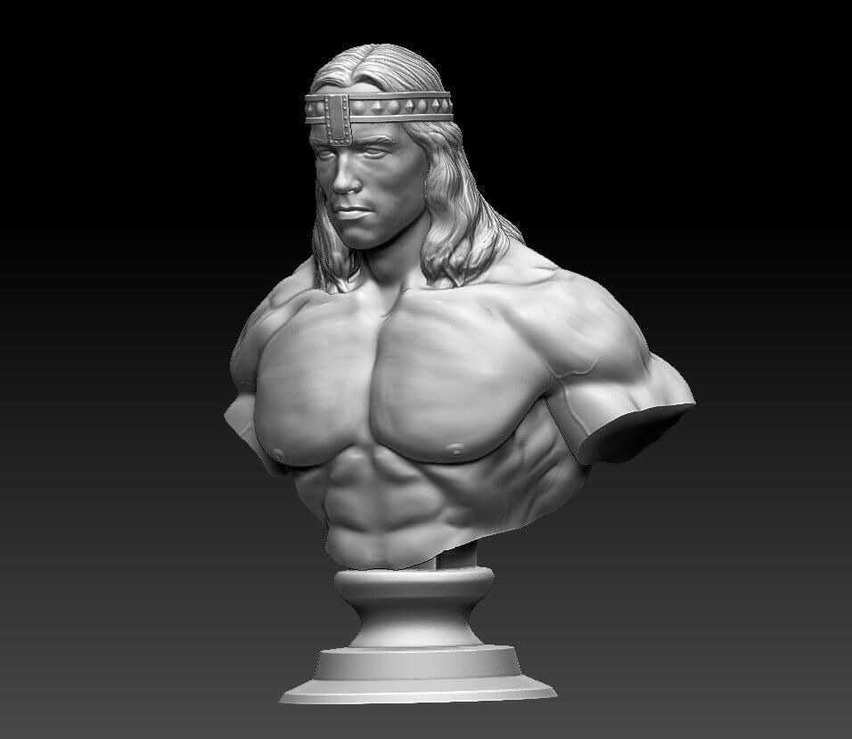 Conan Bust - 3D Model by Andreyad77