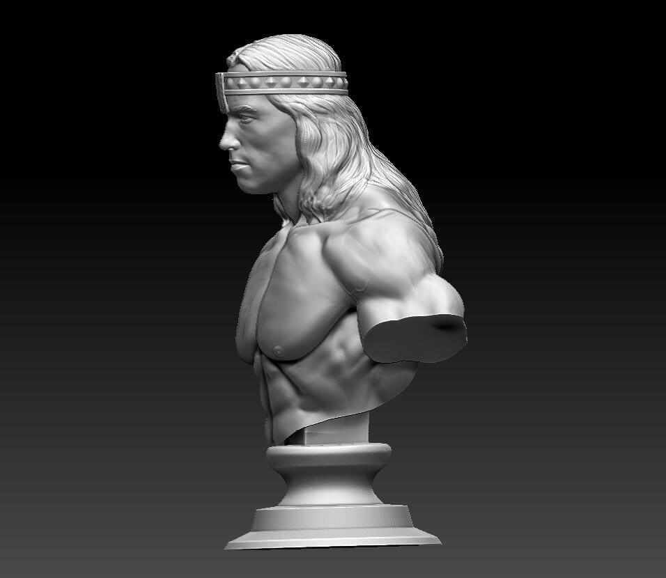 Conan Bust - 3D Model by Andreyad77
