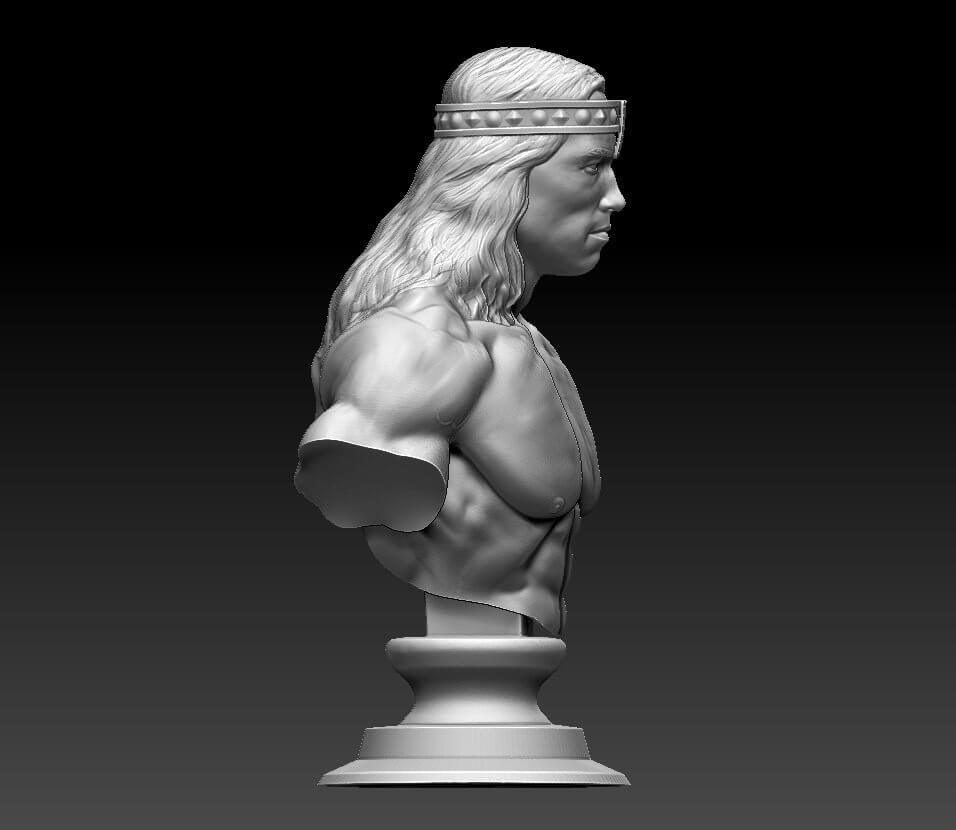 Conan Bust - 3D Model by Andreyad77