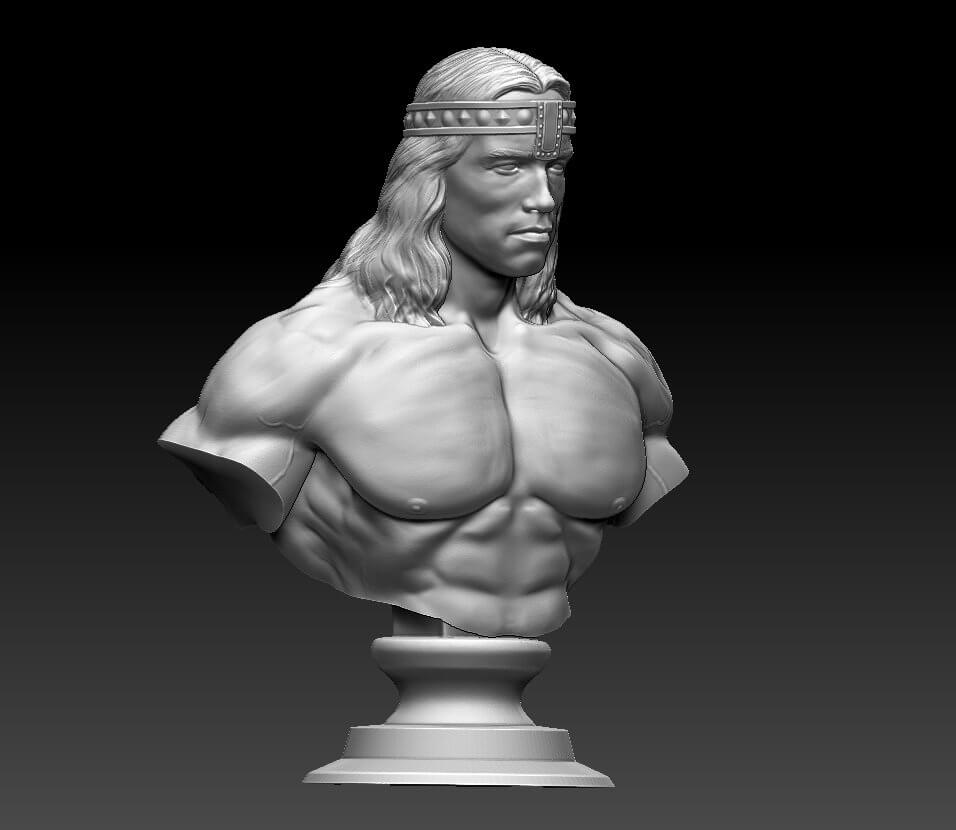 Conan Bust - 3D Model by Andreyad77