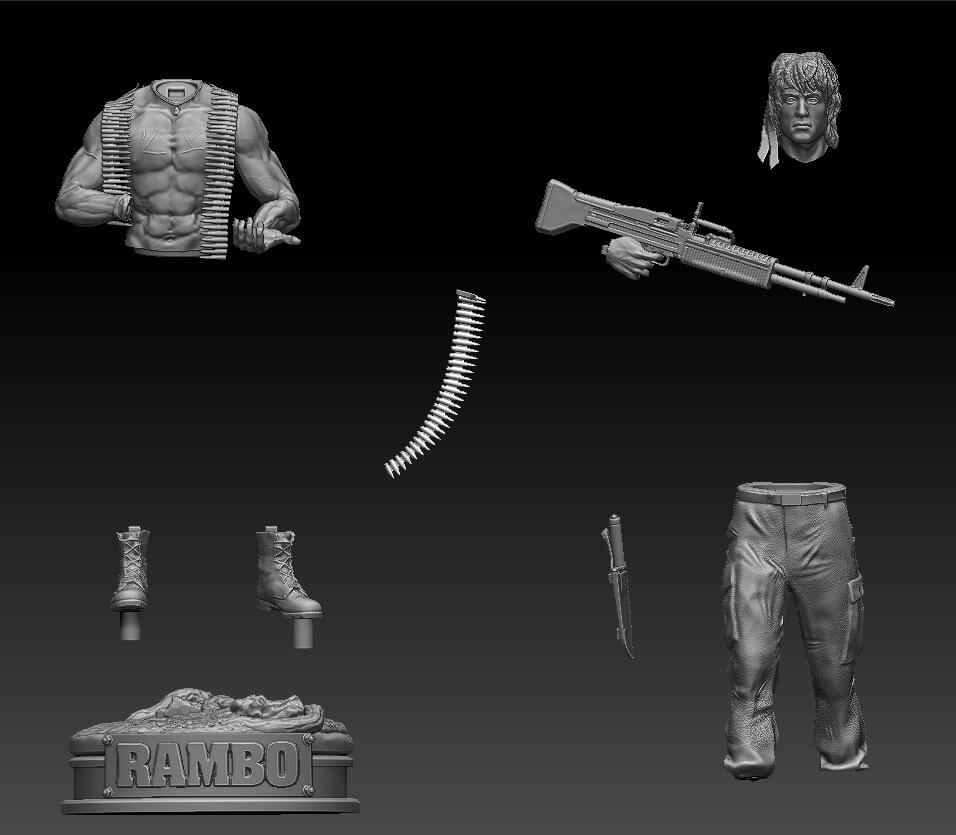 Rambo First Blood 2 - 3D Model by Andreyad77
